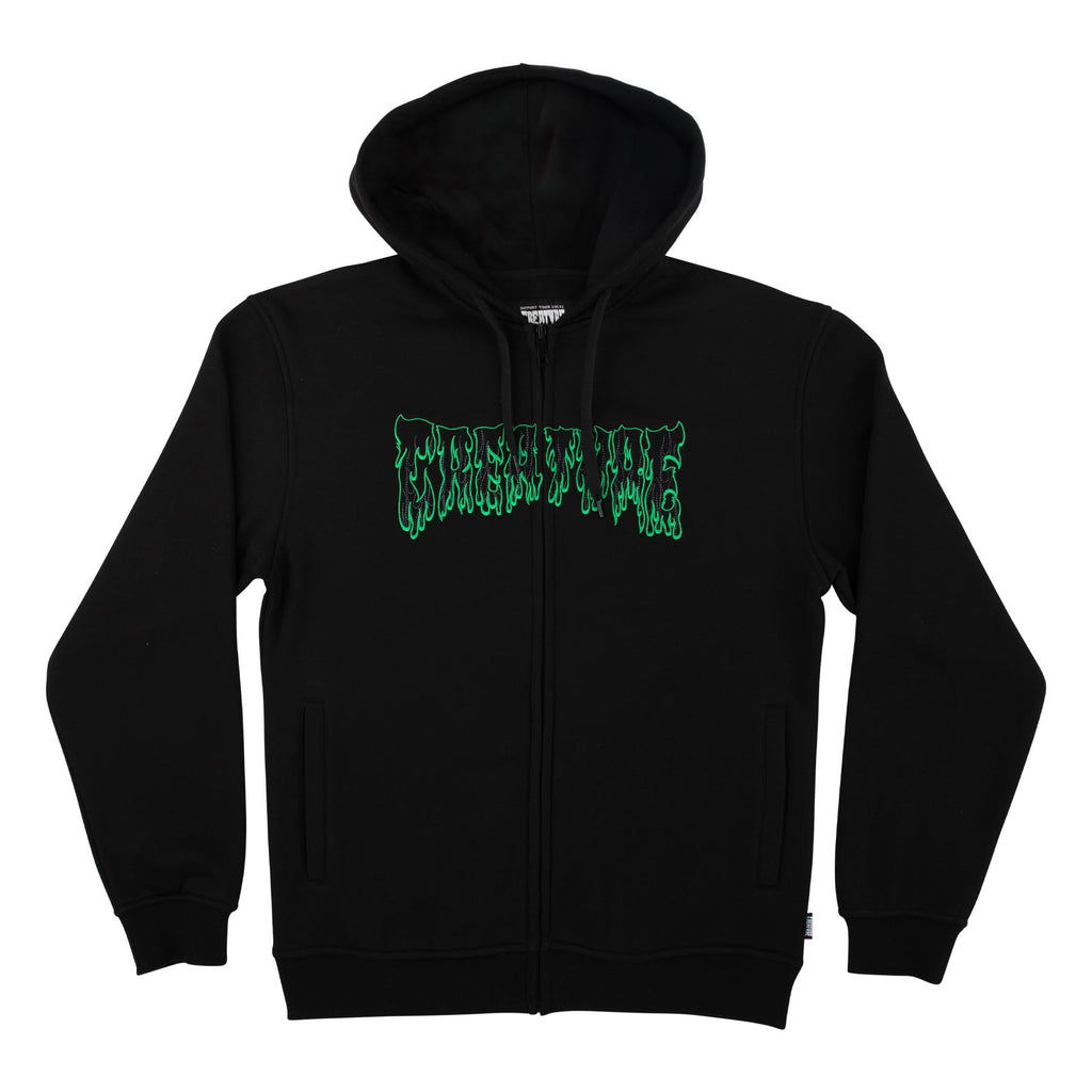 Hesher Flame Zip Hoodie | Men's Skate Clothing | Creature