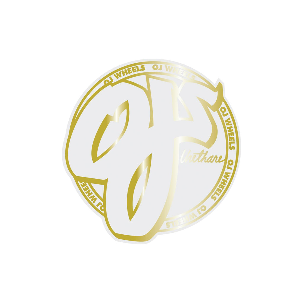 Gold Logo 3.5in Pack | Skate Stickers | OJ